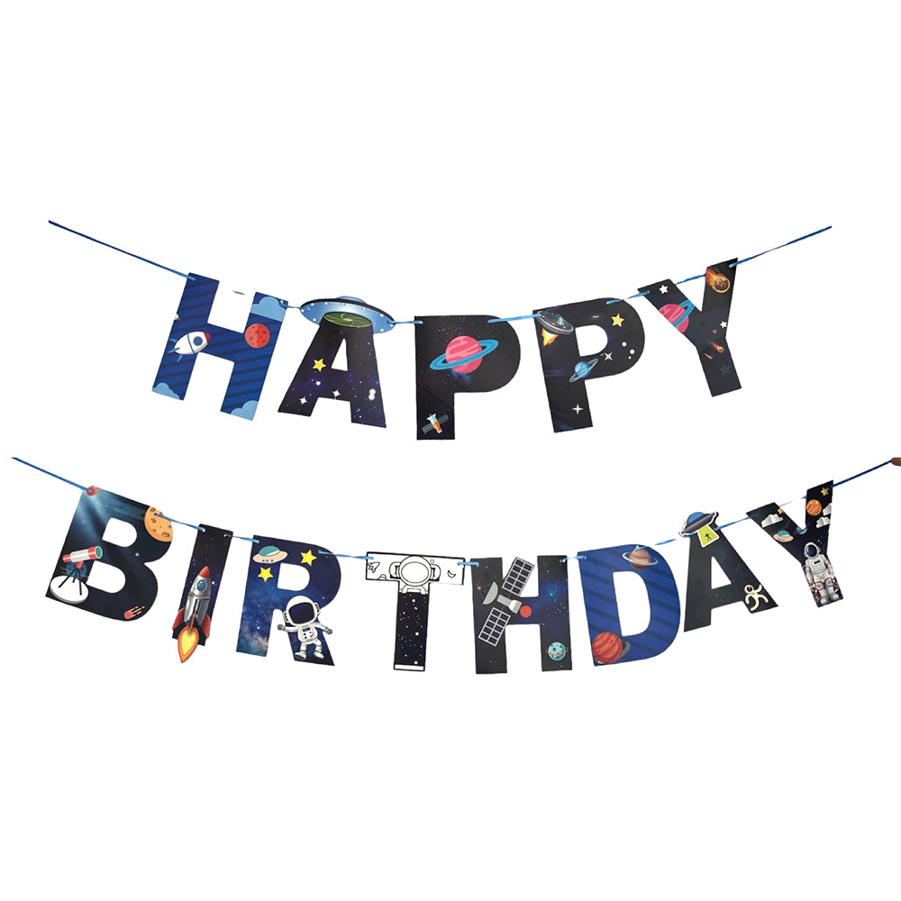 Astronaut Character Happy Birthday Wall Banner | Party Wall Banners in ...