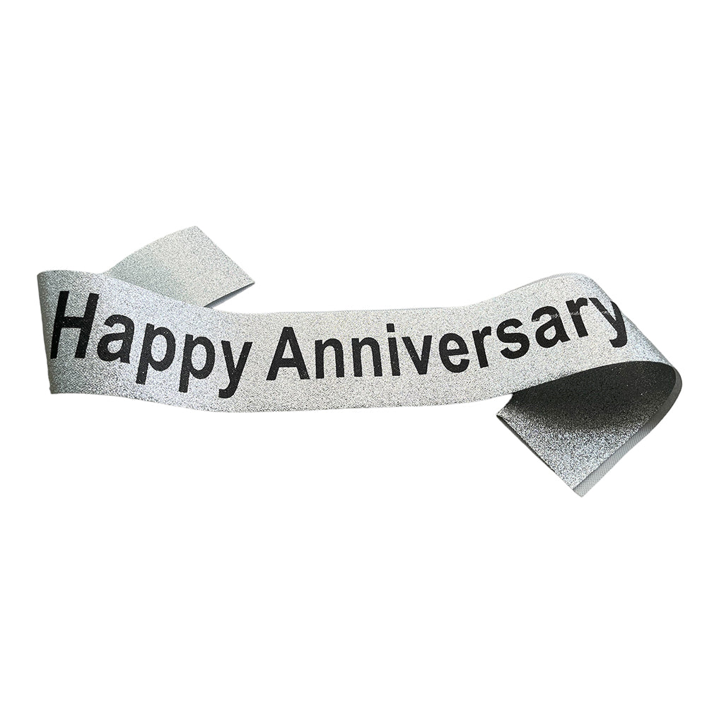 Happy Anniversary Glitter Sash | Bachelorette Party Sashes in Bulk ...