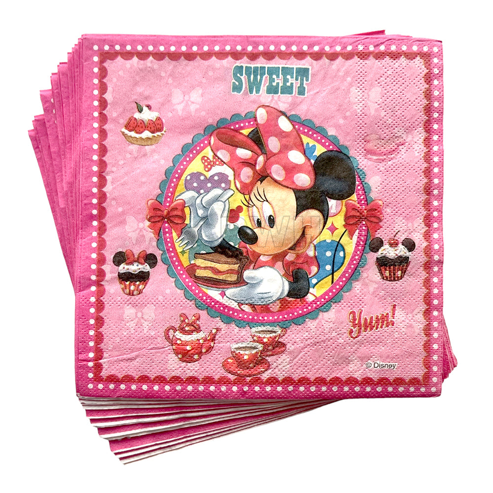 Minnie Mouse Theme Paper Napkins [10 Pcs] | Minnie Mouse Party Supplies ...