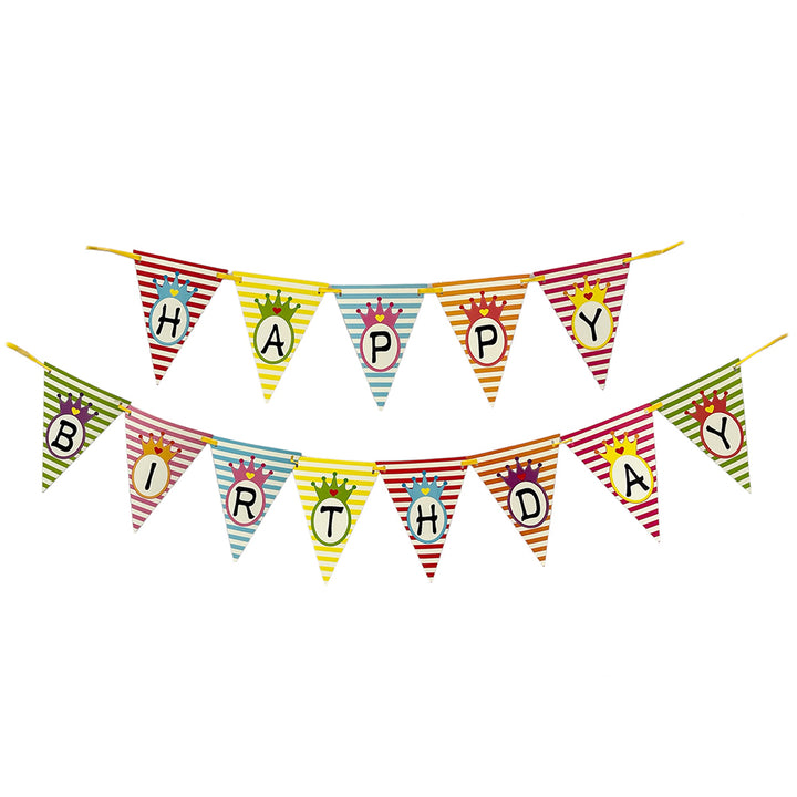 Party Flags Happy Birthday Chevron Banner | Birthay Wall Banners in ...