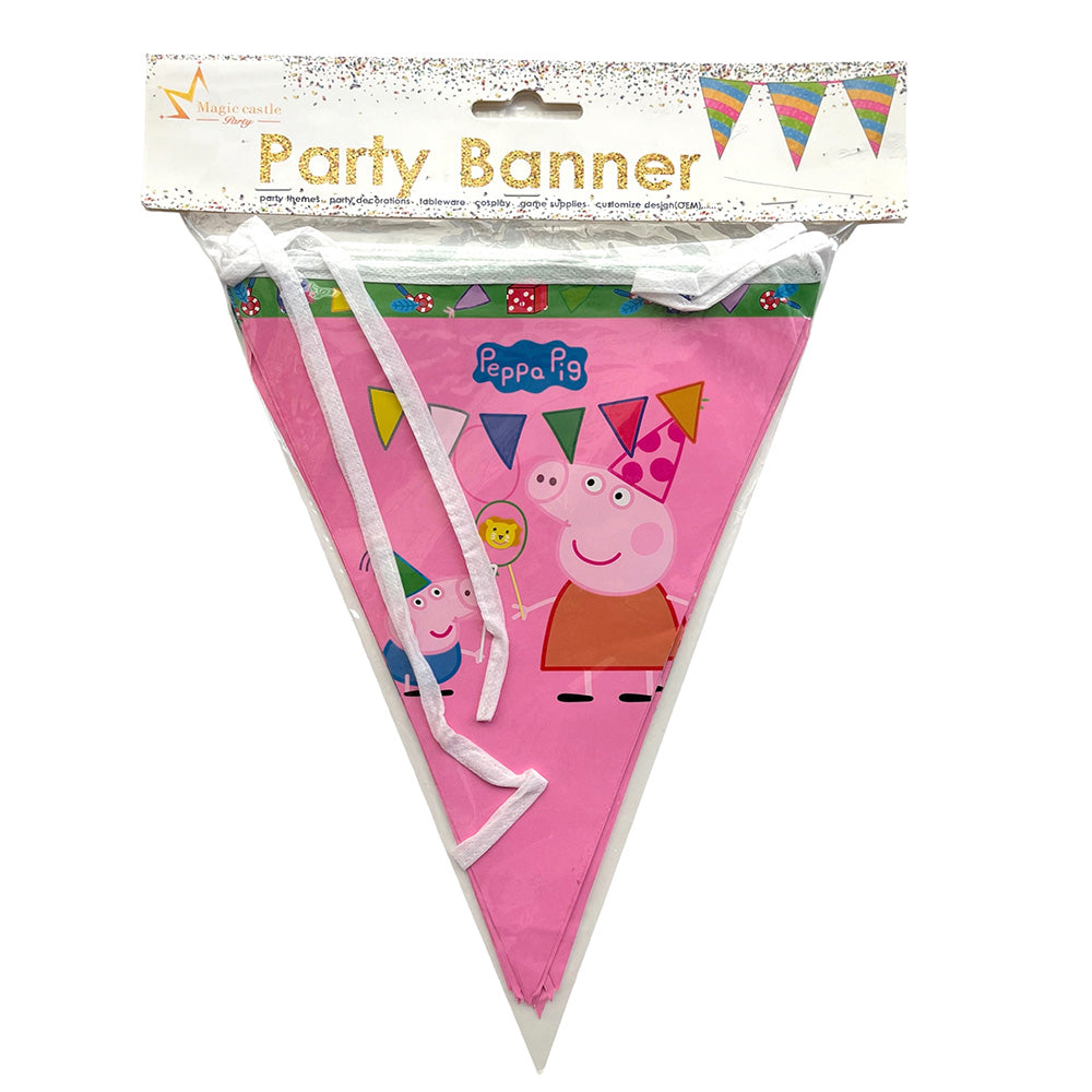 Peppa Pig Theme Birthday Wall Banner | Birthday Banners in Bulk – Party ...