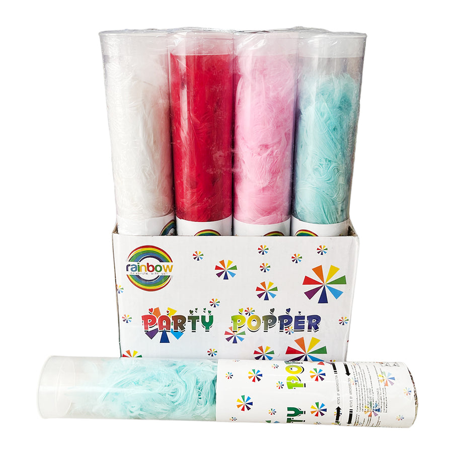 Feather Confetti Party Popper - Assorted Colors | Party Poppers in Bulk ...