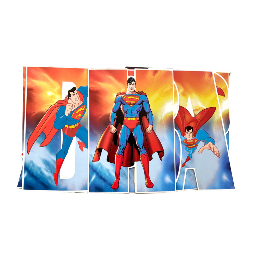 Superman Theme Birthday Wall Banner | Paper Wall Banners in Bulk ...